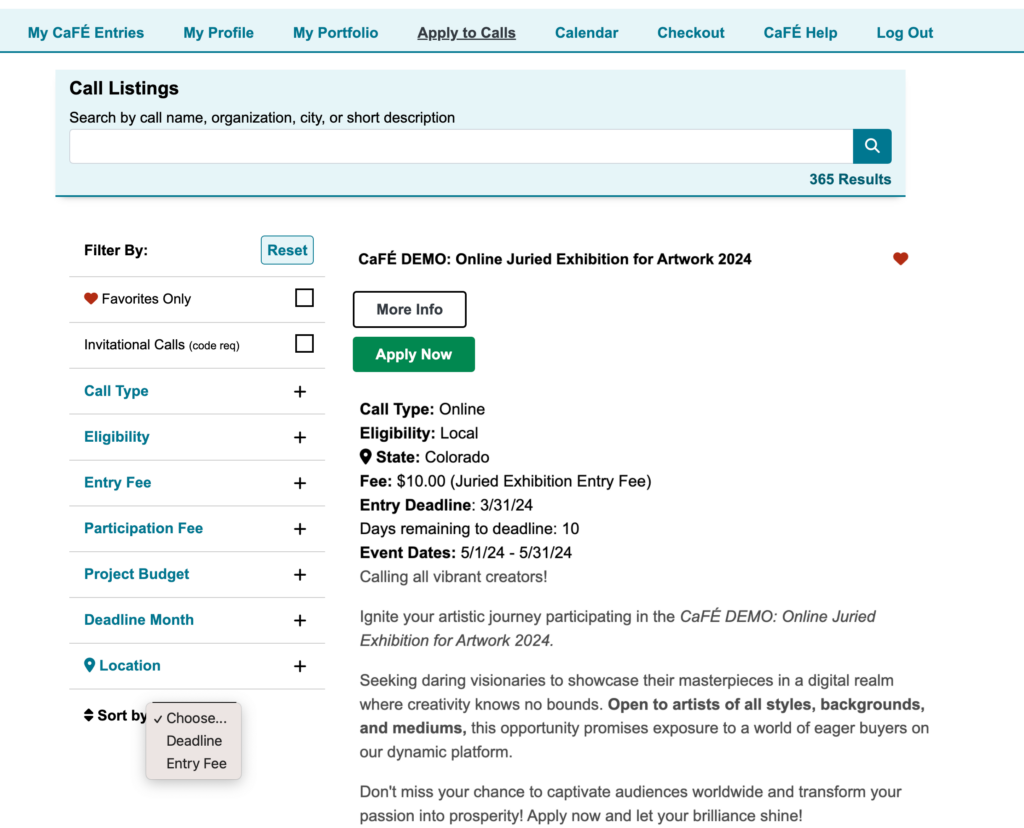 How to Apply for Artists | CaFÉ™ - CallForEntry.org
